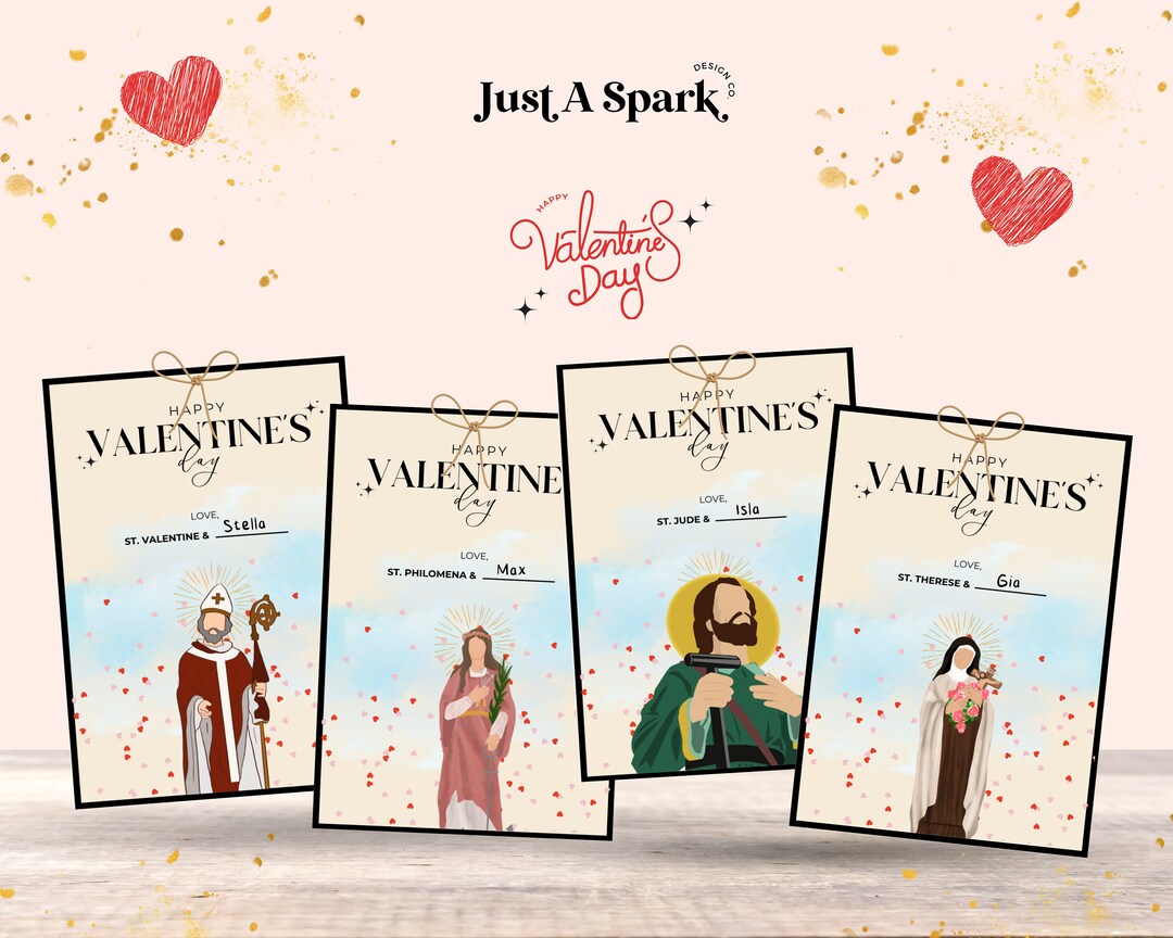 Catholic School Valentine Cards, Kids Catholic Saint Valentine Cards ...