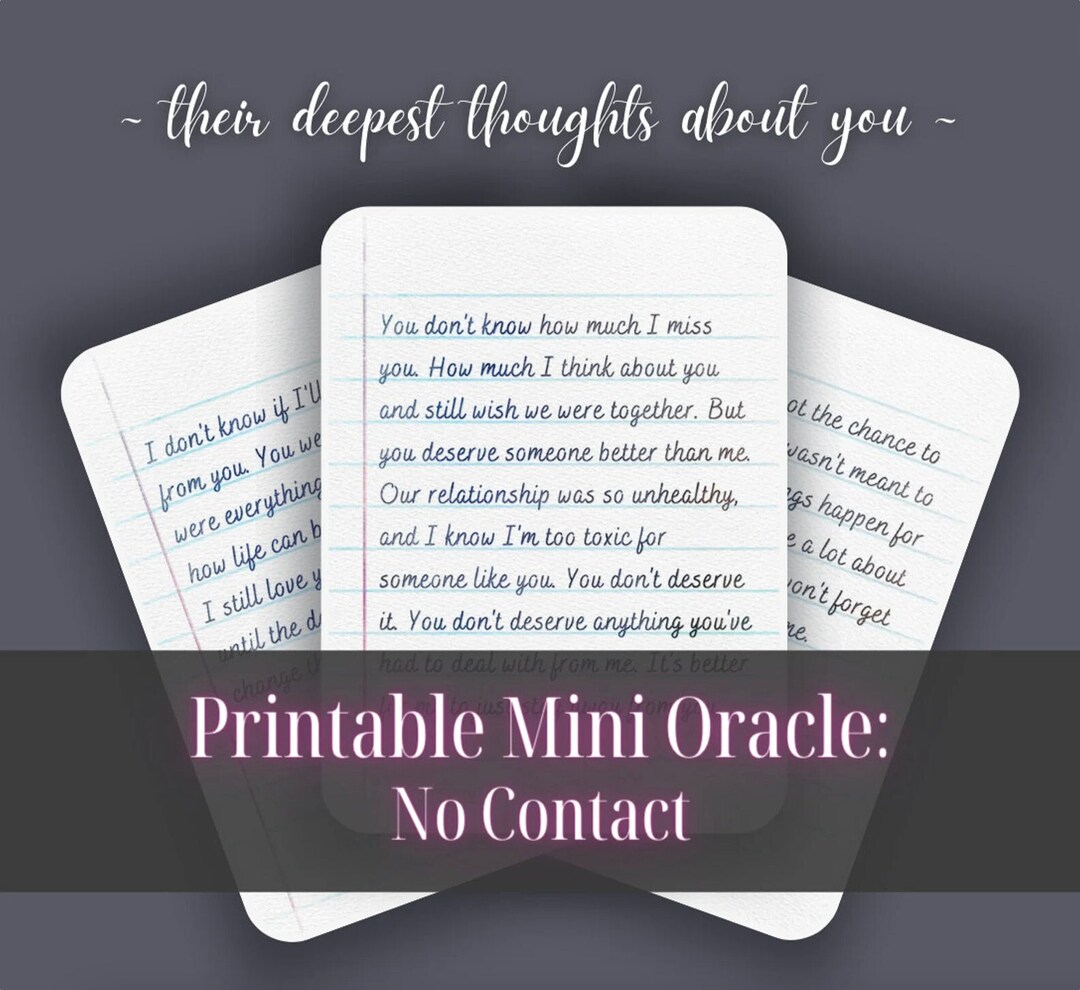 Dear Diary PRINTABLE Mini Oracle Deck - No Contact Version - Etsy