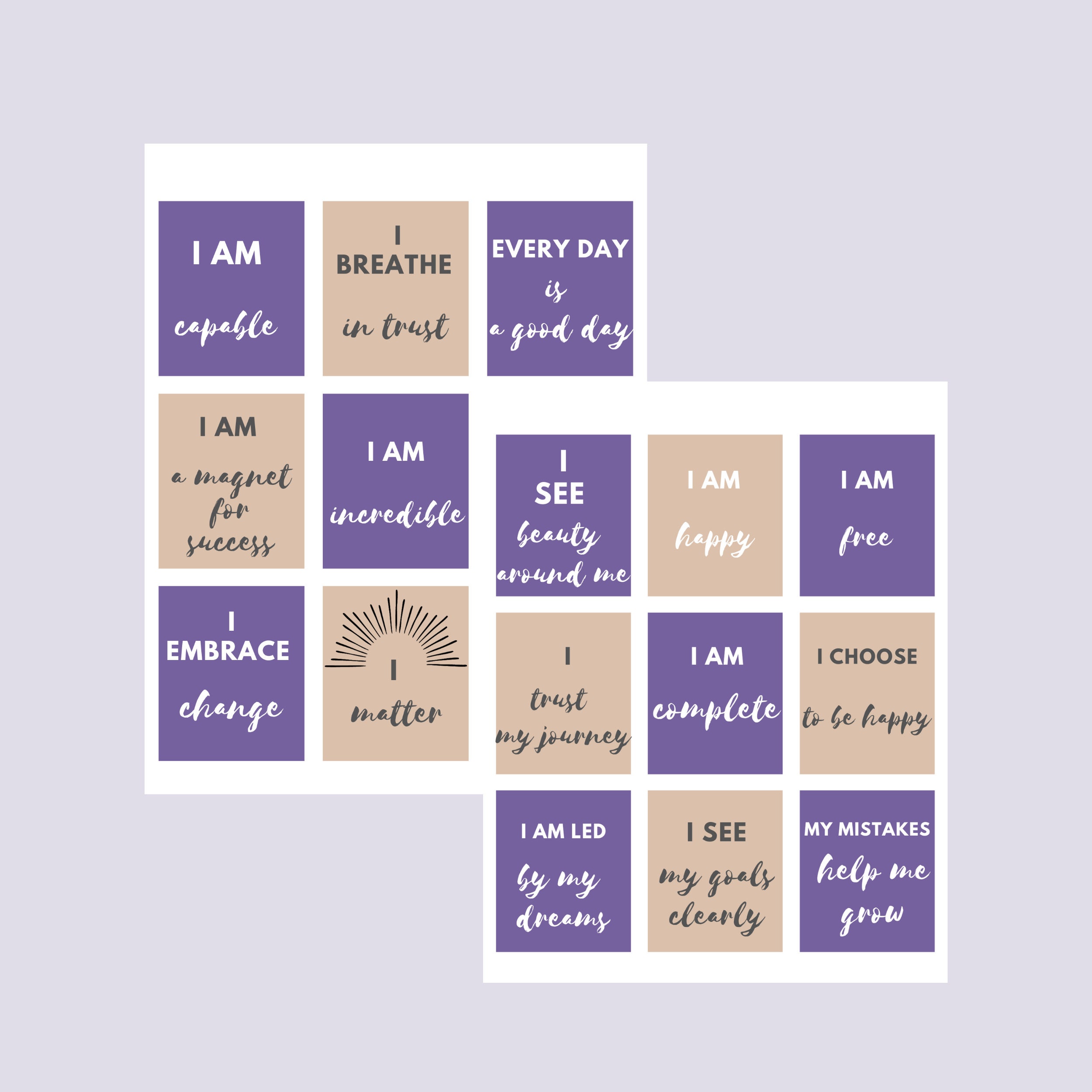 Printable Positive Affirmation Cards Motivation and - Etsy