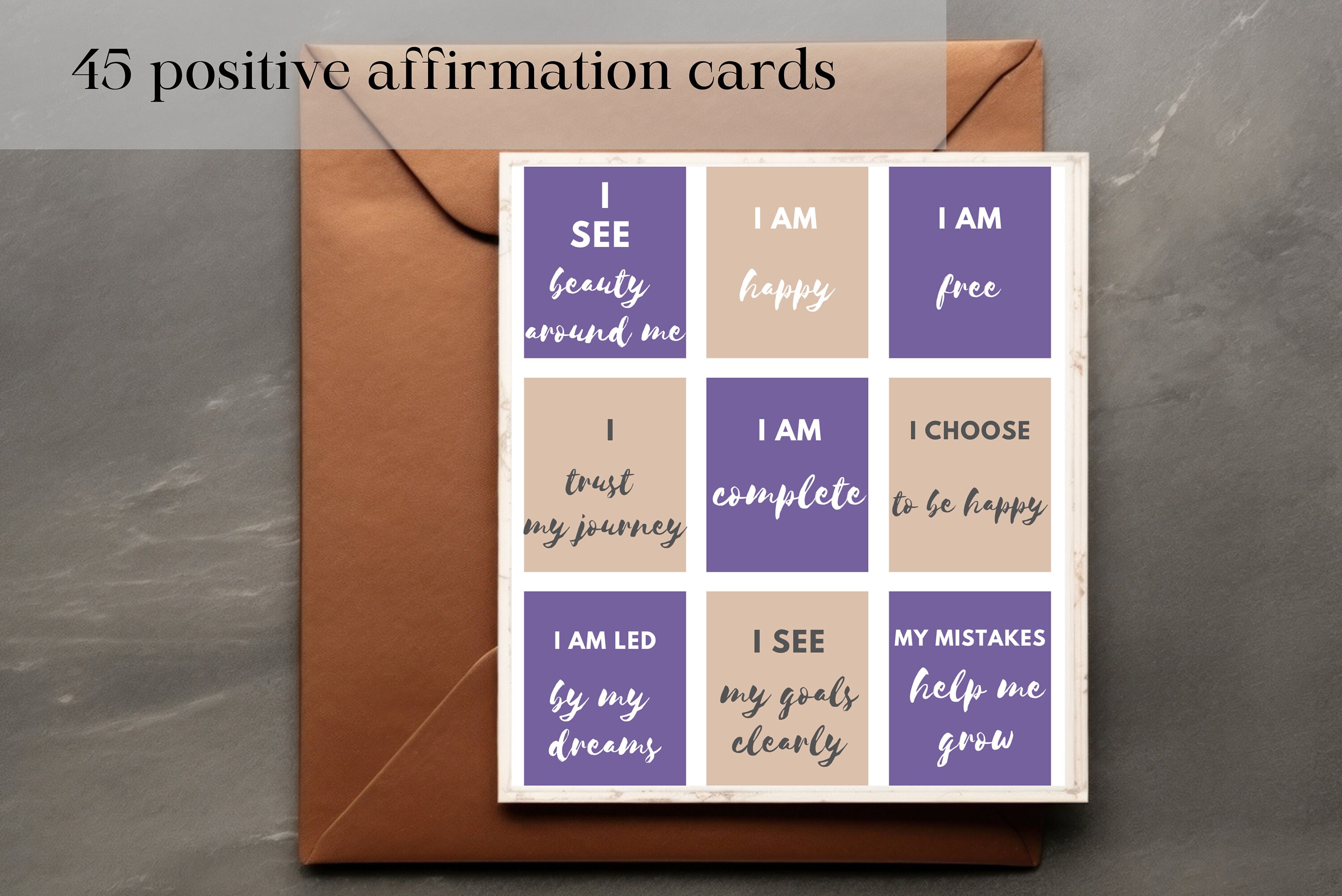 Printable Positive Affirmation Cards - Motivation and Inspiration Deck ...