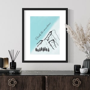 Positive Affirmations Printable Climb the Mountain Wall Art - Etsy