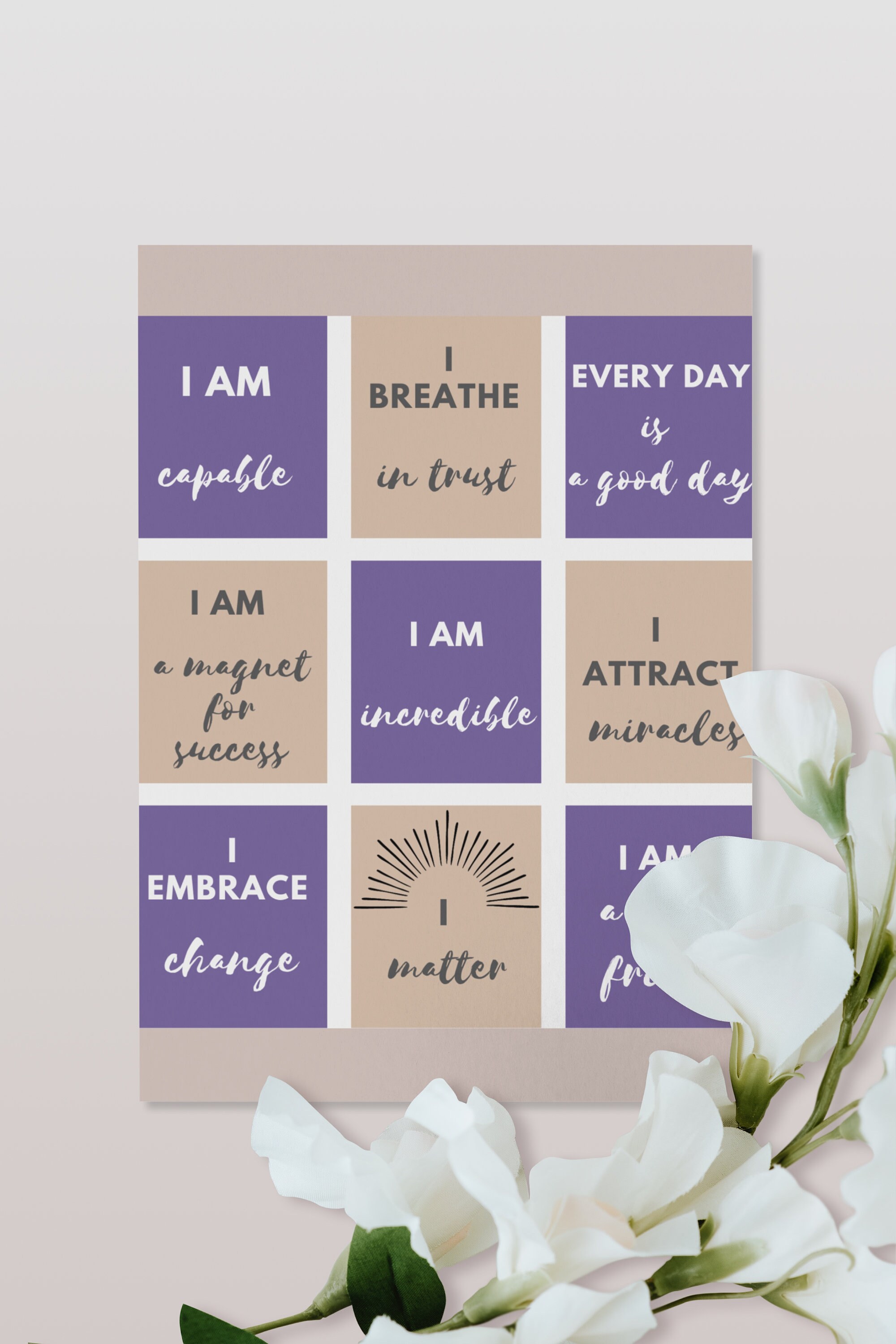 Printable Positive Affirmation Cards - Motivation and Inspiration Deck ...