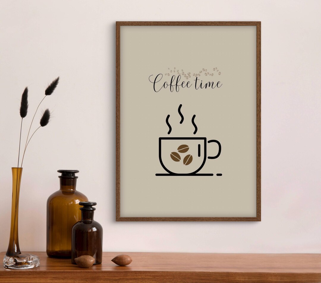 Coffee Lover Art Print: Coffee Bean Wall Decor (digital Download) - Etsy