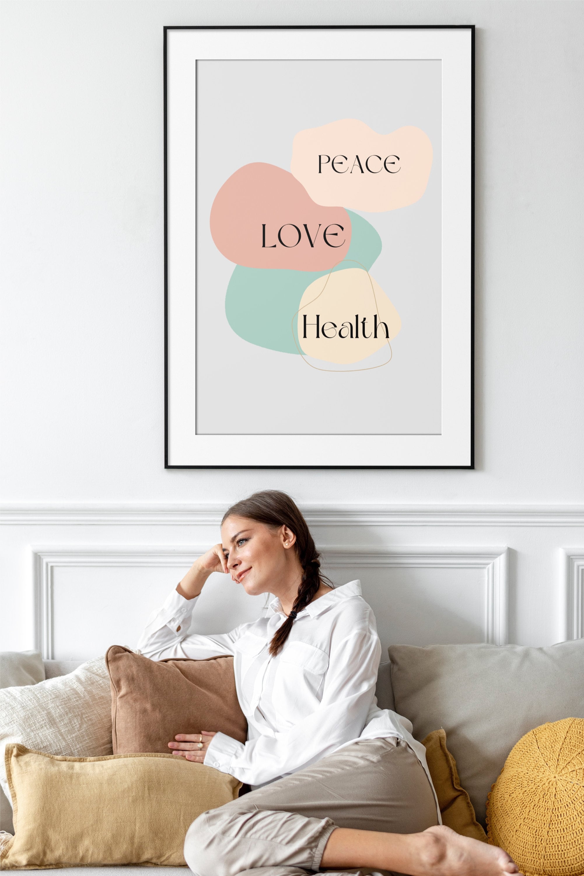 Motivational Positive Affirmations Wall Art Printable Peace - Etsy
