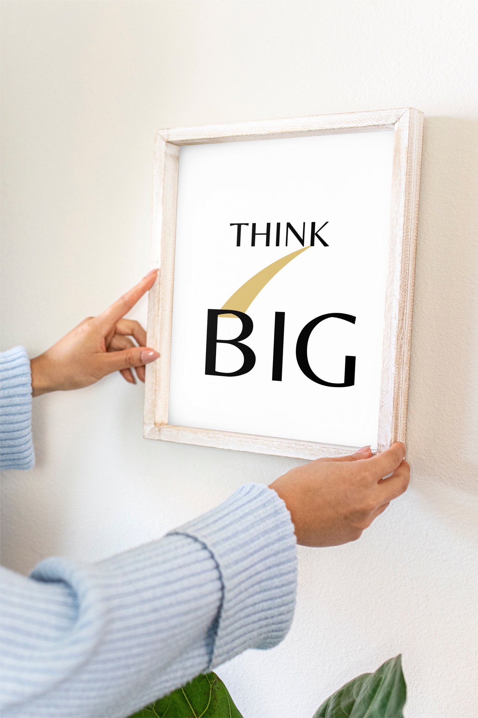 Think Big Motivational Wall Art Positive Affirmations Prints Printable ...