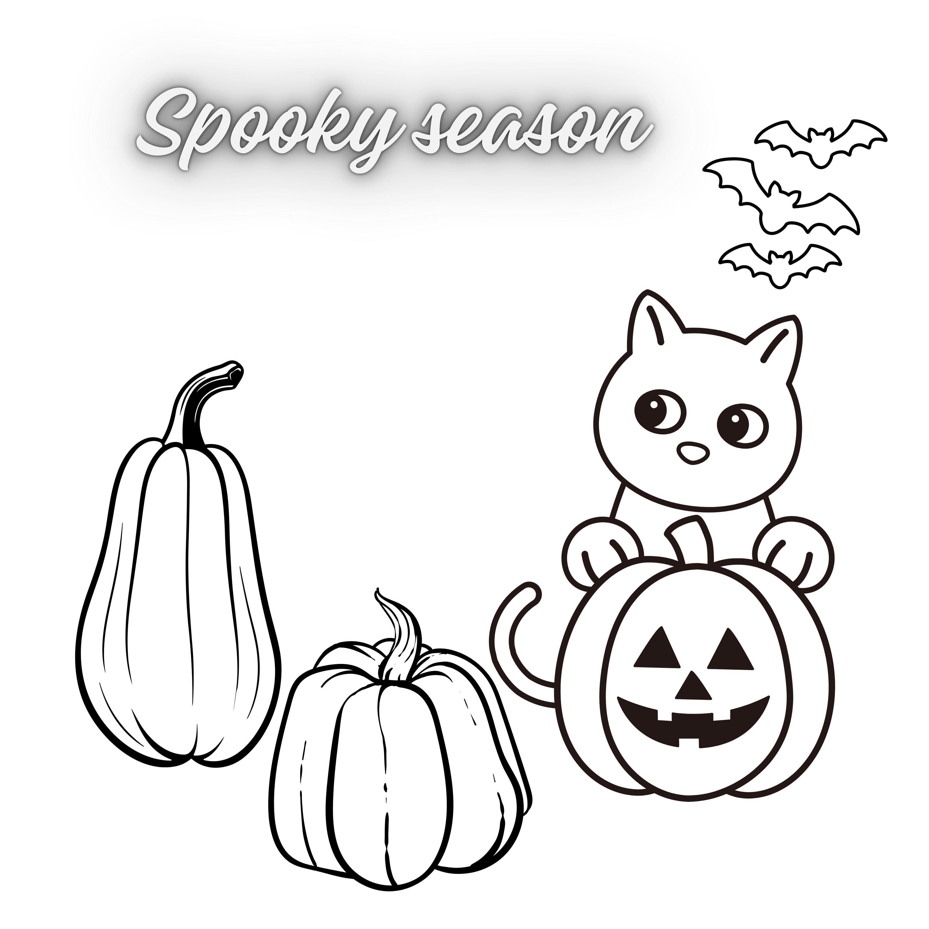 Autumn Coloring Pages: Fall Fun, Halloween Printables (digital Download ...