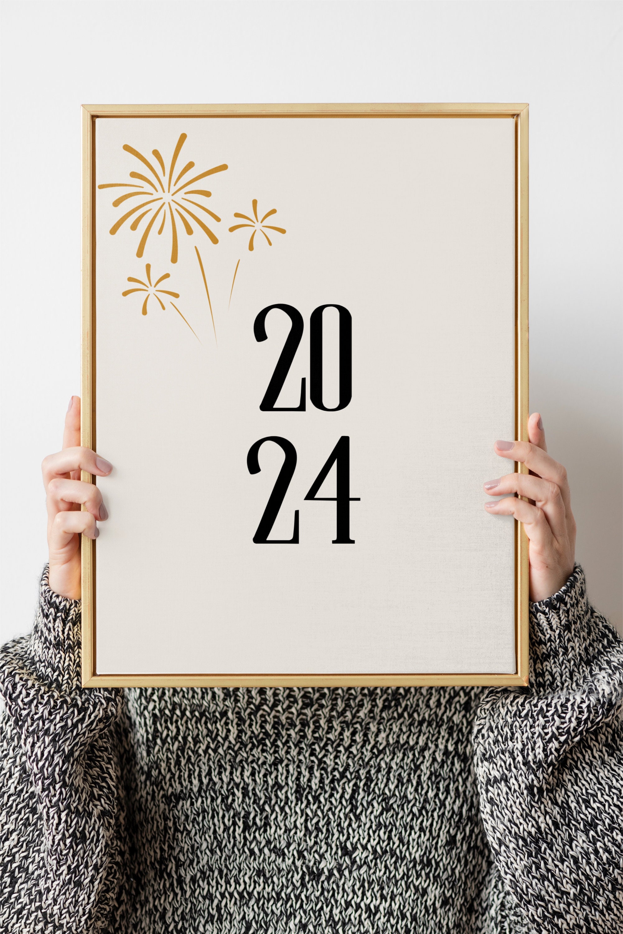New Years 2024 Printable Hello 2024 Print Printable Wall Art New Year ...