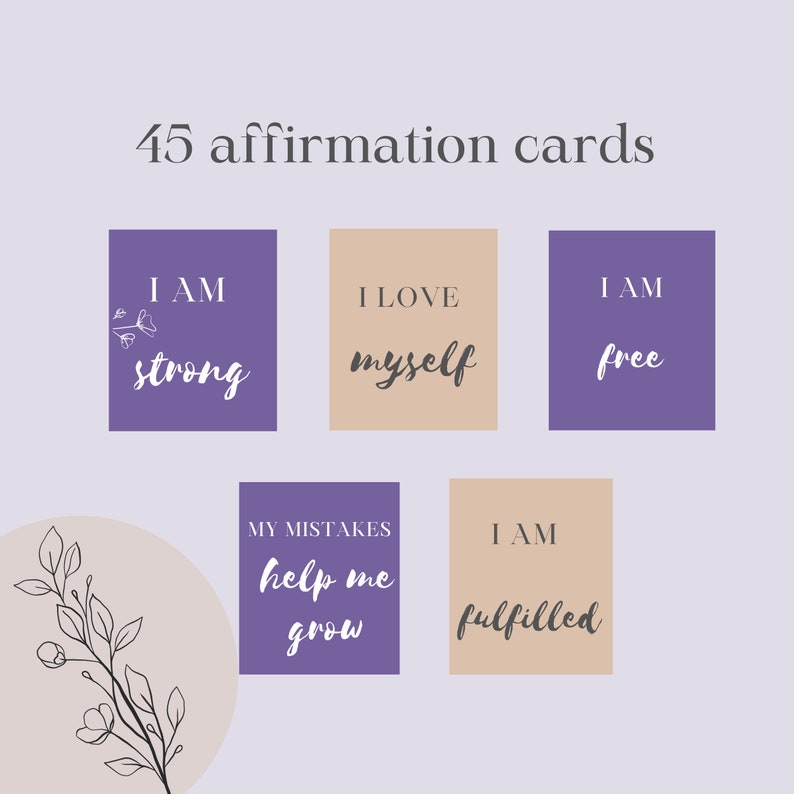 Printable Positive Affirmation Cards Motivation and - Etsy