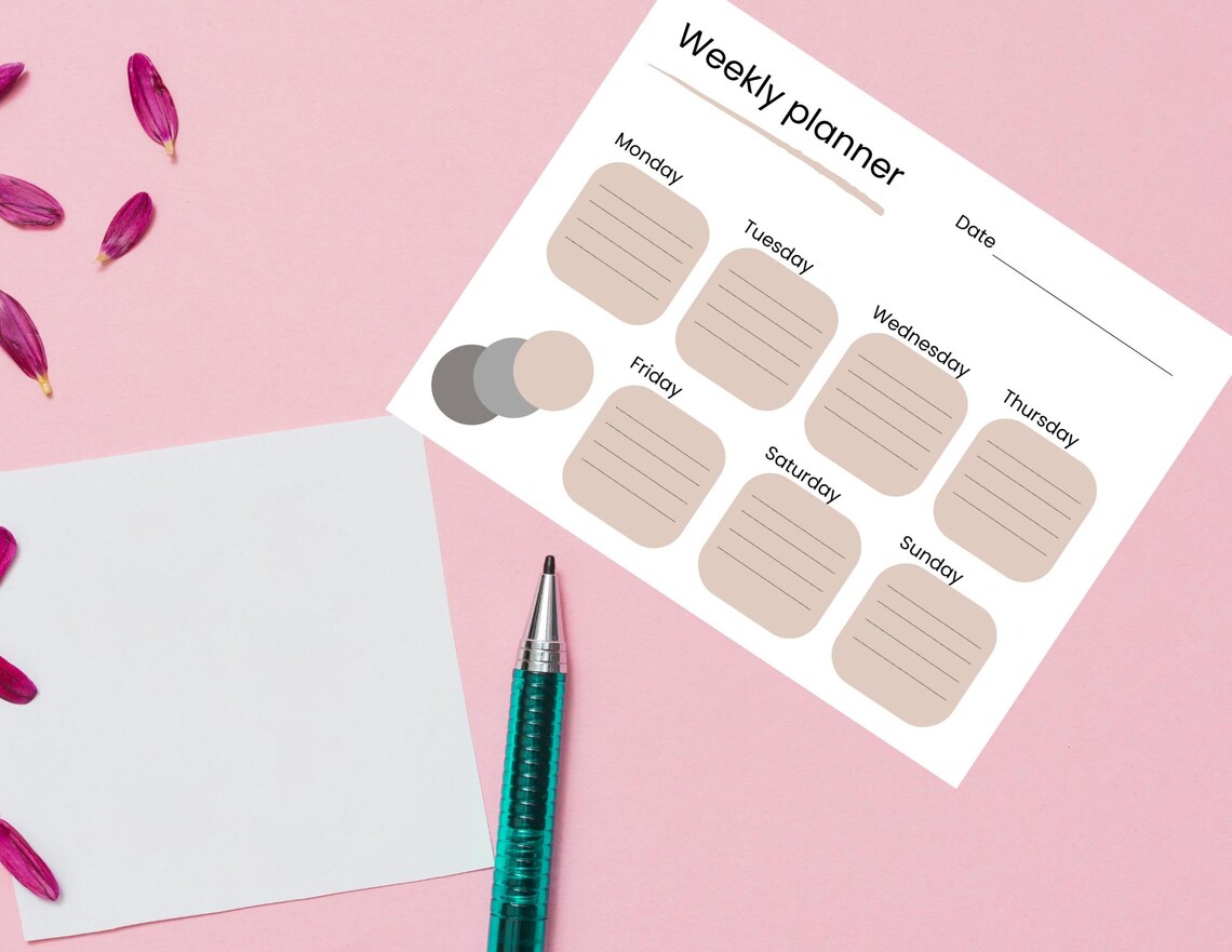 Weekly Printable Planner With Two Variants - Digital Download To-do ...