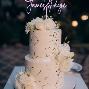 Engagement Ring Cake Topper Personalized Engagement Cake Topper Custom ...