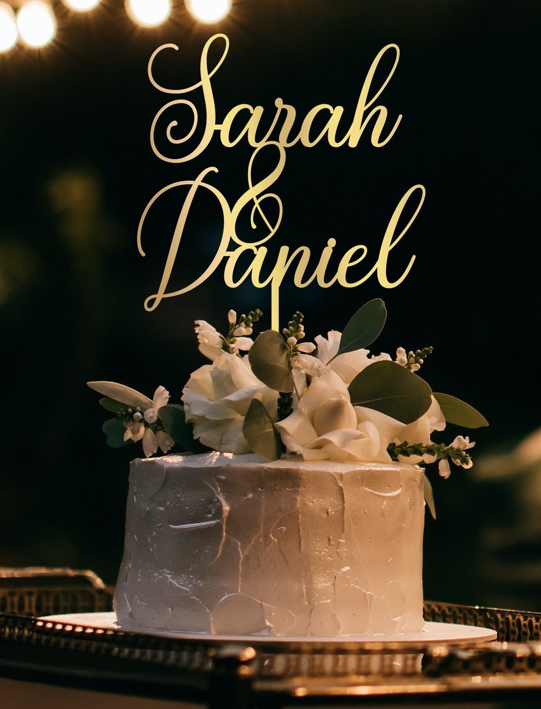 Personalized Couple's Names Wedding Cake Topper Custom - Etsy