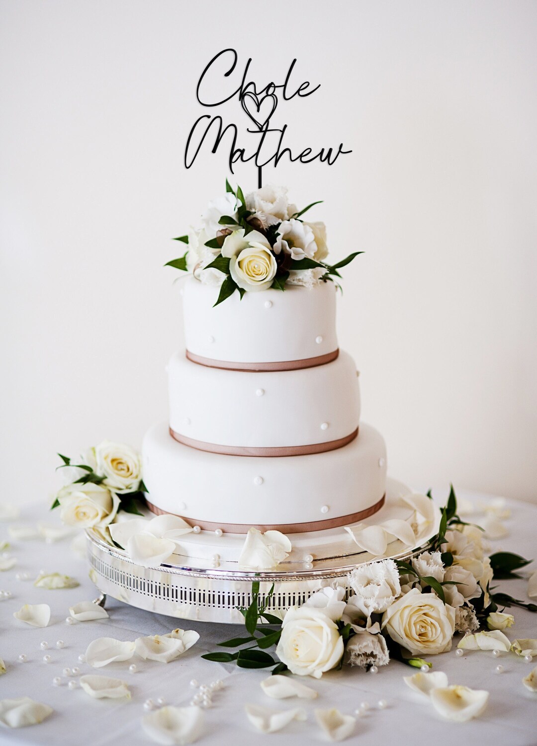 Couple Name Cake Topper Custom Cake Topper Gold Wedding - Etsy