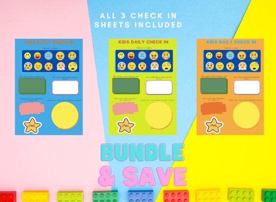 Kid's Daily Check in Sheet Bundle - Etsy