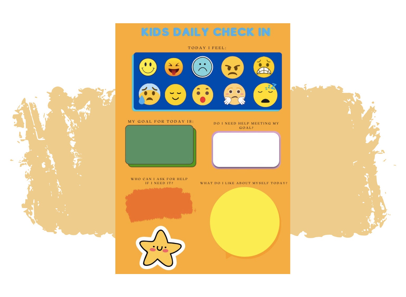 Kid's Daily Check in Sheet Bundle - Etsy