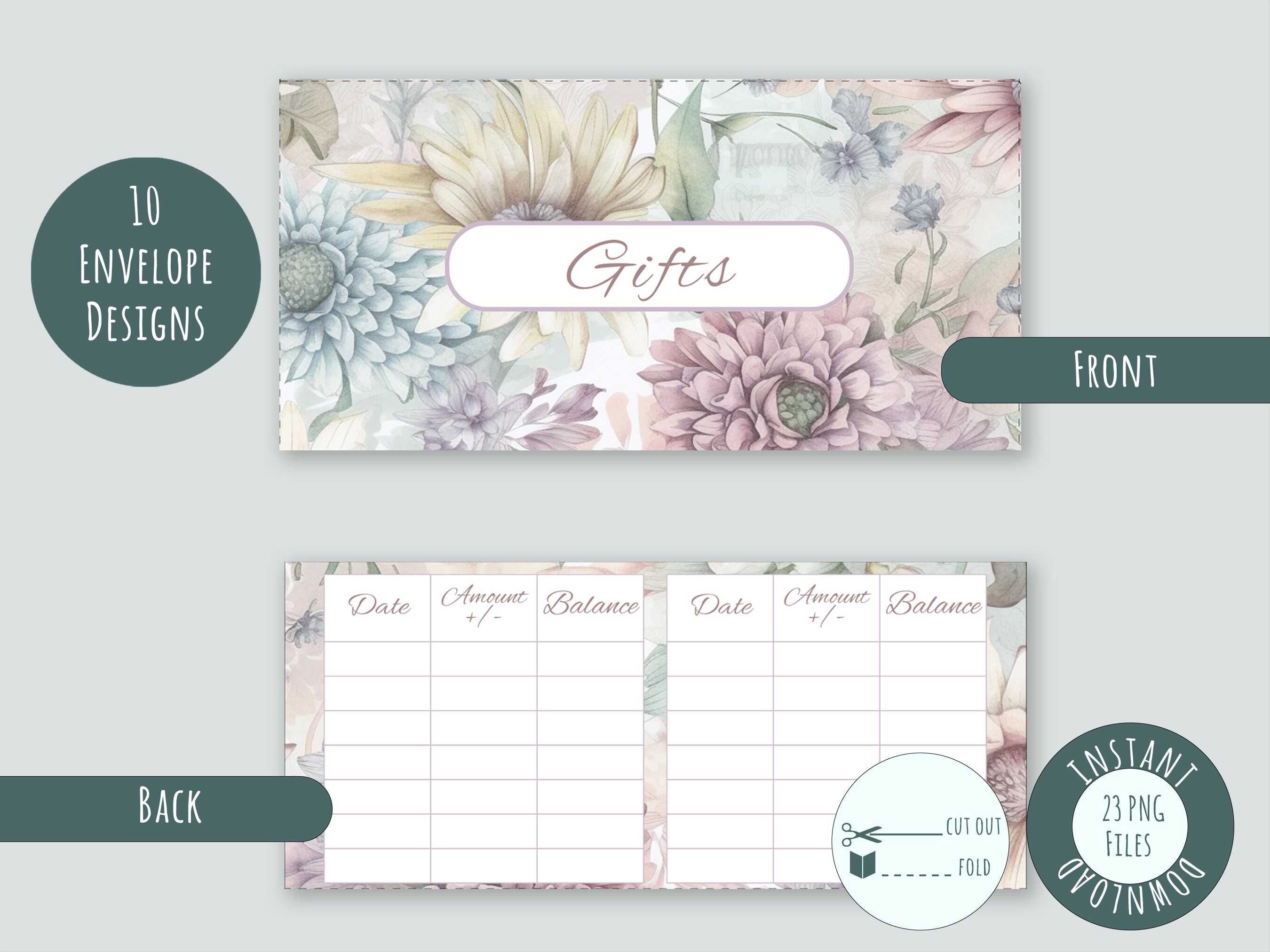 Printable Cash Envelopes, Money Saving Scheme, Income Separation ...