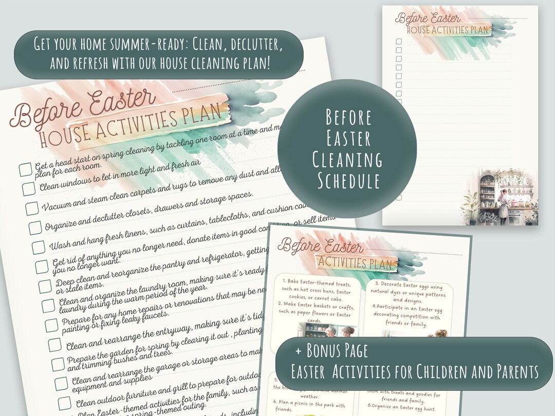 Before Easter Printable Tracker With 19 Activities and Bonus - Etsy