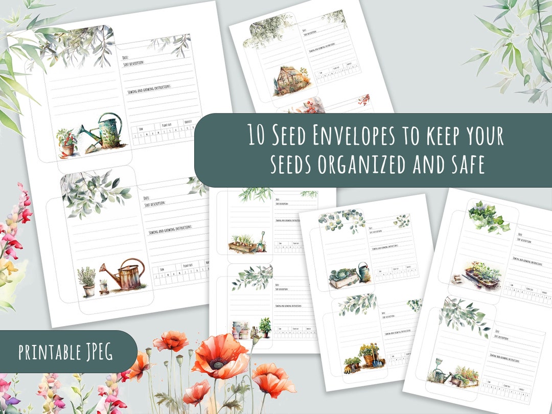 Seed Envelope Templates, Seed Packets, Seed Packet Templates, Printable ...
