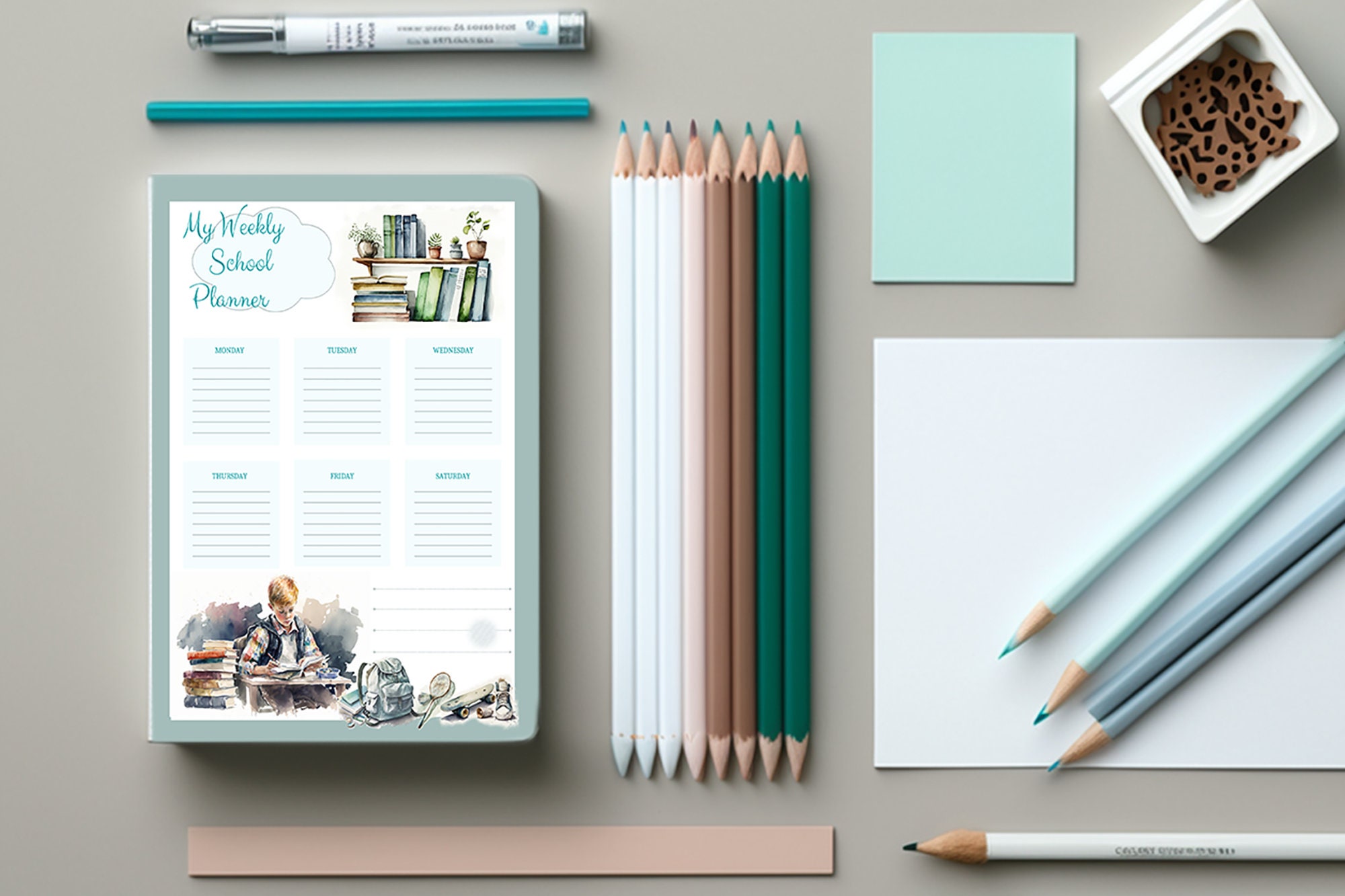 ADHD Printable Planner for Kids: Organizational Daily Schedule ...