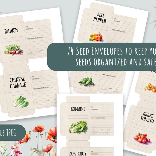 Seed Packet Template - Etsy