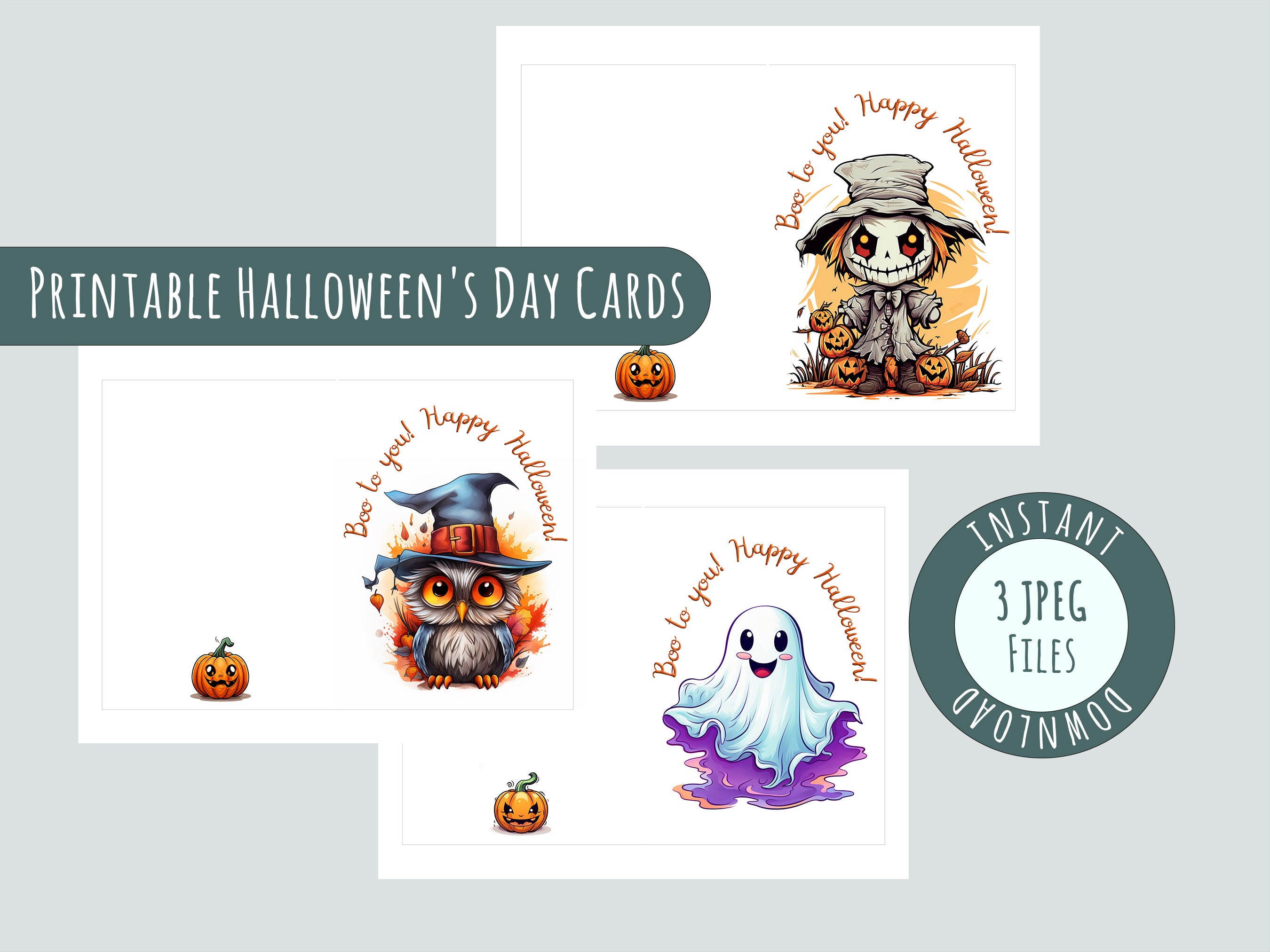 Halloween Gift Cards, Printable Halloween Cards Letter Format ...