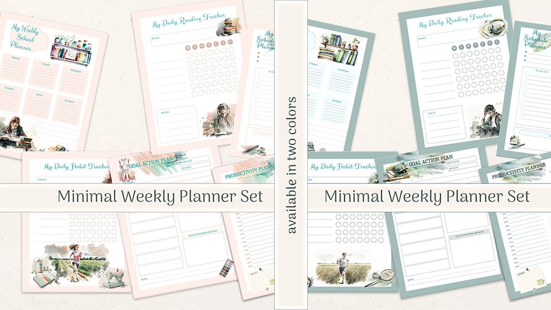 ADHD Printable Planner for Kids: Organizational Daily Schedule ...