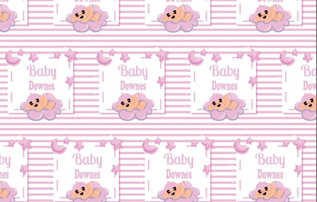 Personalised Customised Gift Wrapping Paper Baby Girl Gift Wrap Custom ...