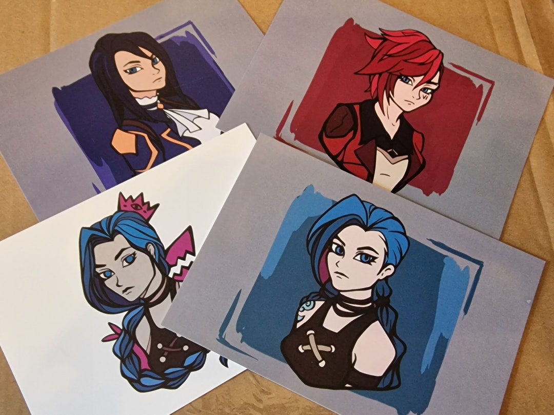 Arcane Jinx, Vi and Caitlyn Postcard Set - Etsy
