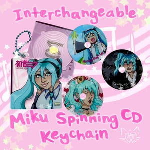 Interchangeable Miku Cd Keychain - Etsy