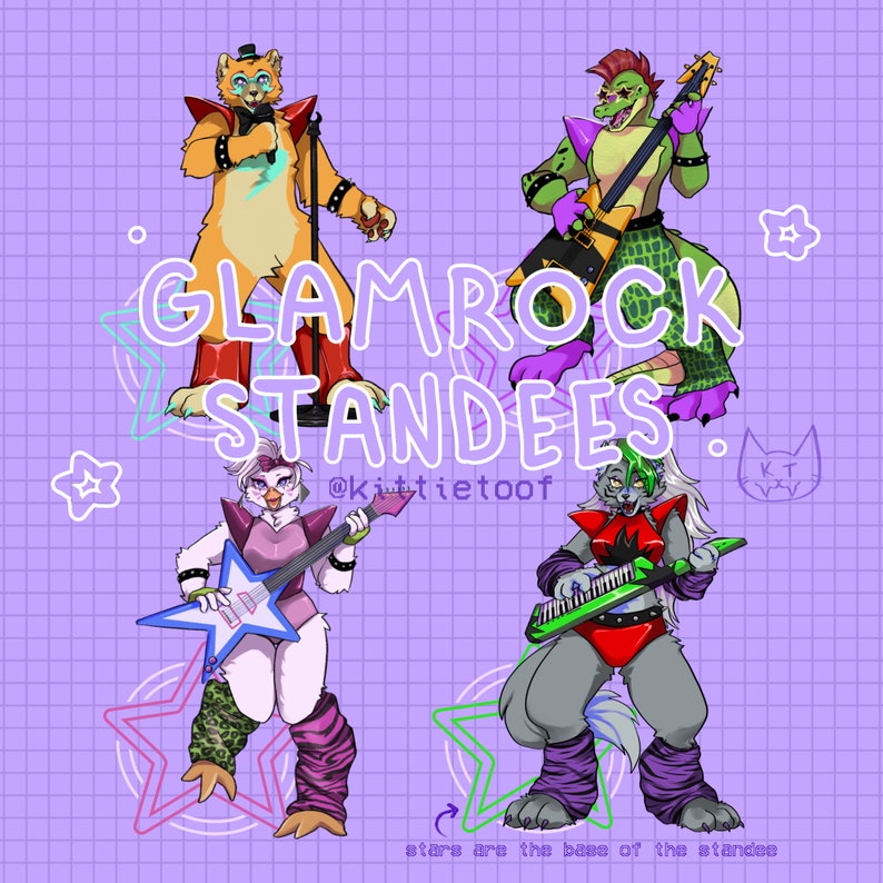 Glamrock FNAF Standees - Etsy
