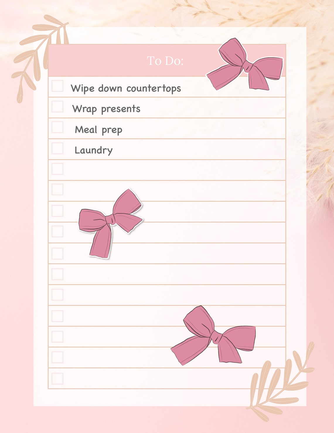 Pink Bow Digital Planner Sticker - Etsy
