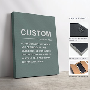 Custom Definition Print Word Art Sign Word Definition Poster ...