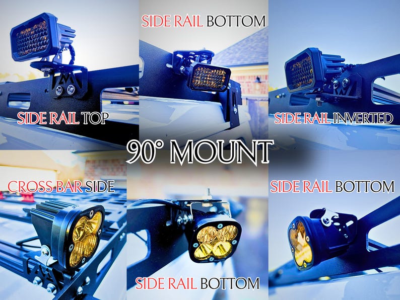 Roof Rack LED Light Pod & Light Bar Bracket | Diode Dynamics, Baja Designs Compatible - Etsy