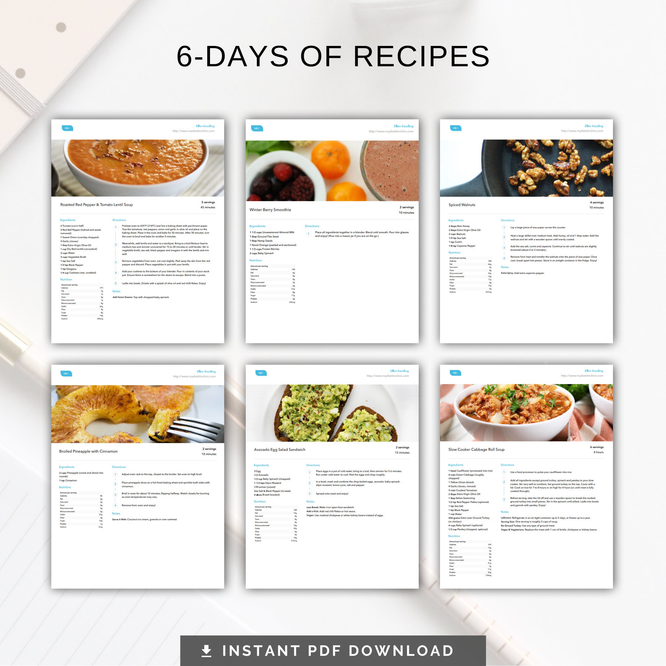 6-day Good Mood Meal Plan Including Recipes, Weekly Shopping List ...