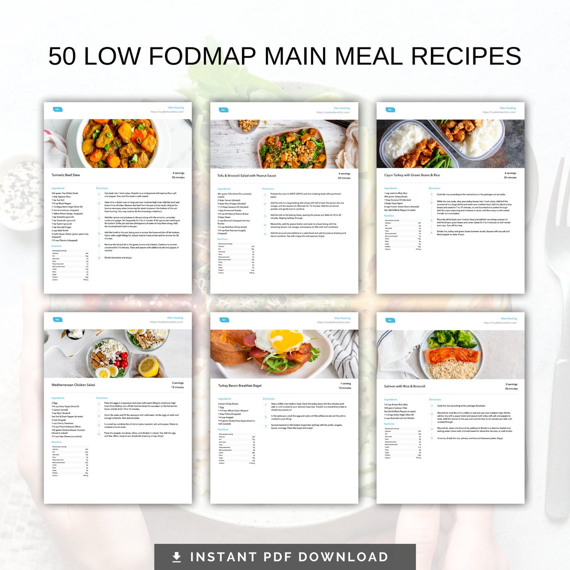 50 Low FODMAP Main Meal Recipes, Low FODMAP Recipes, Created by a ...