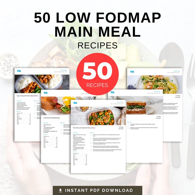 50 Low FODMAP Main Meal Recipes, Low FODMAP Recipes, Created by a ...