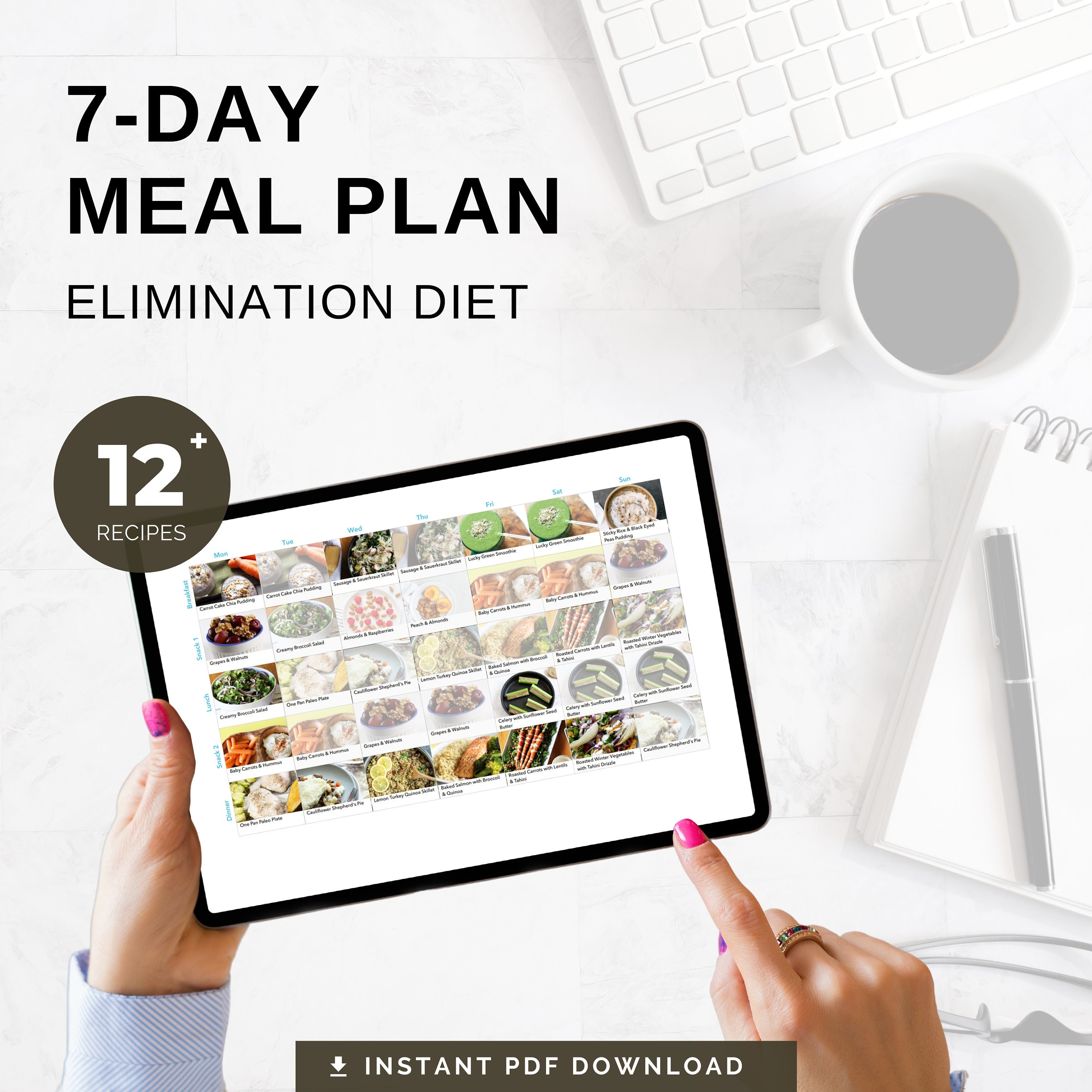 7-day Elimination Diet Meal Plan Including Recipes, Weekly Shopping ...