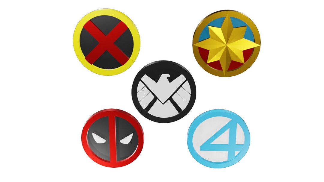 Marvel Hero Insignia Bundle, 3D Model, Digital STL File - Etsy