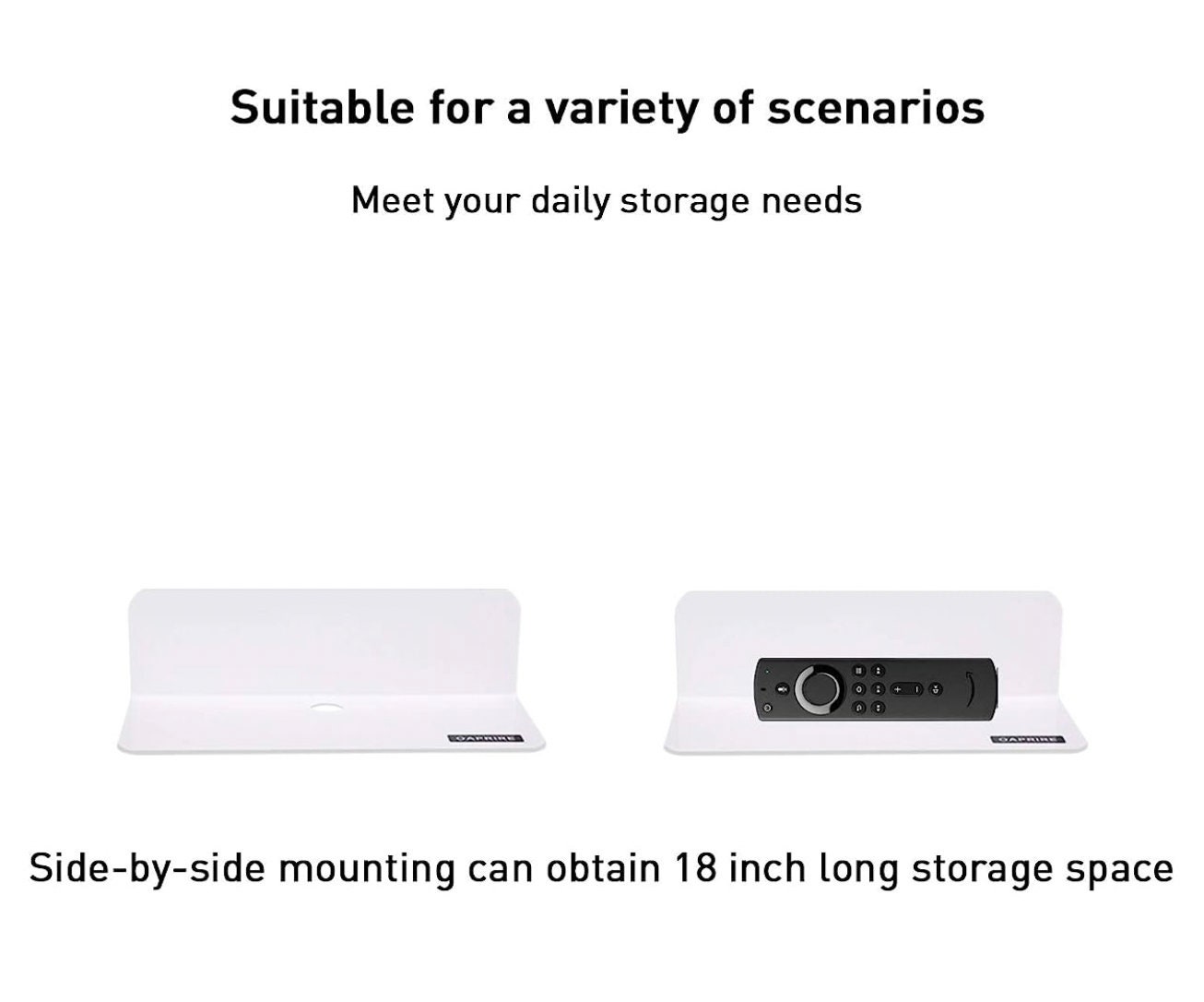 White Floating Shelves Wall Mounted Set of 2 Easily Expand Wall Space ...