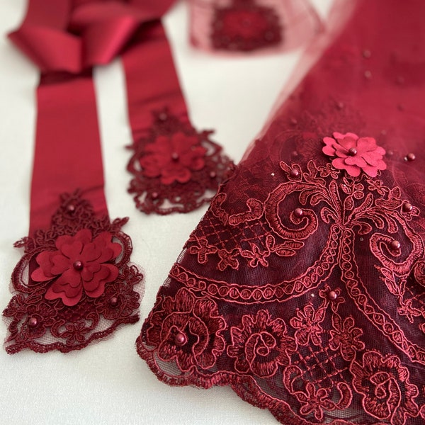 Burgundy Bridal Sash - Etsy