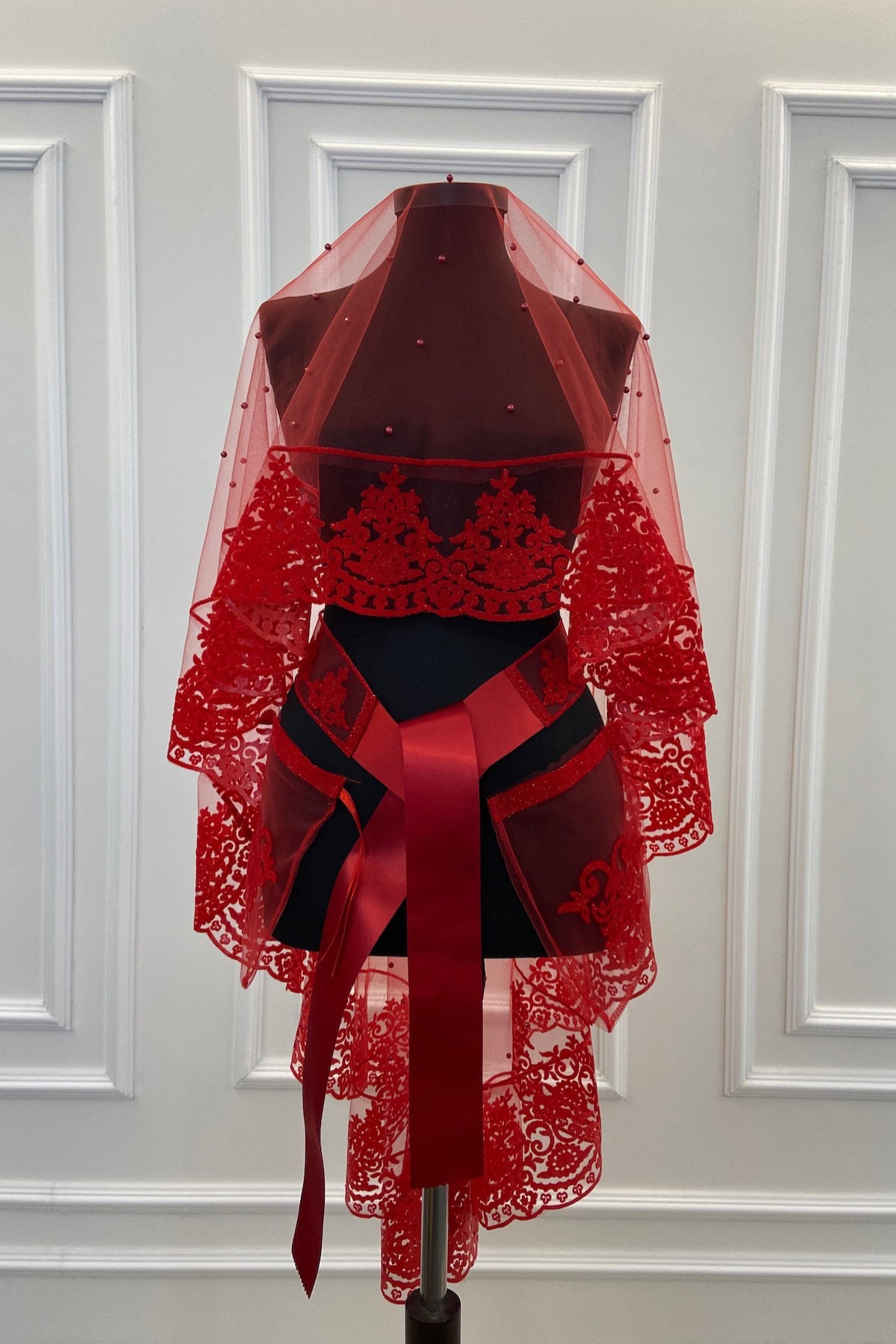 Glitter Wedding Veil, Bridal Veil, Henna Night Veil Set, Pearl Veil ...