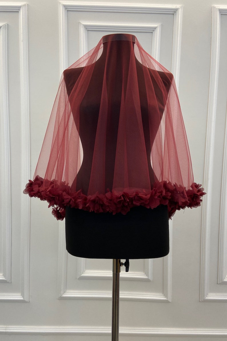 3D Floral Veil Pearl Veil Wedding Veil Henna Night Veil - Etsy