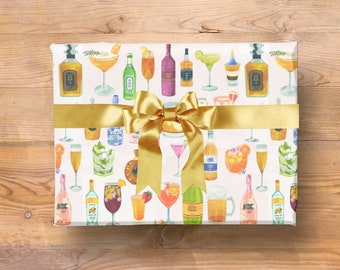 Dirty Martini Cocktail Wrapping Paper Martini and Olives - Etsy