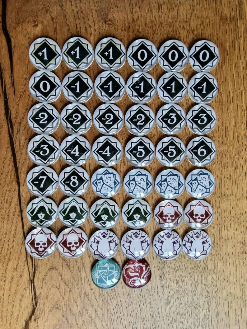 Arkham Horror LCG Glass Counters/tokens Chaos Tokens Batch of 44 - Etsy