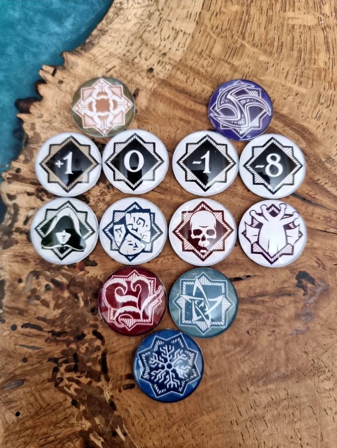 Arkham Horror LCG Glass Counters/tokens Chaos Tokens Batch of 44 - Etsy