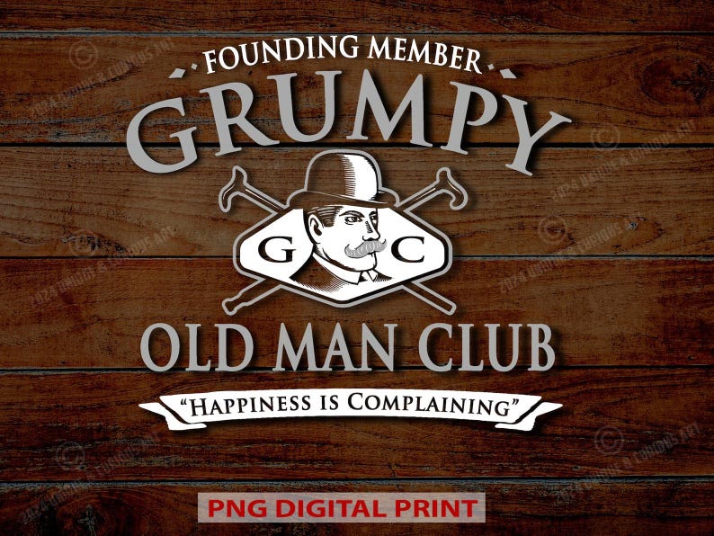 Grumpy Old Man | Grumpy PNG | Christmas Gift for Dad | Christmas Gift ...