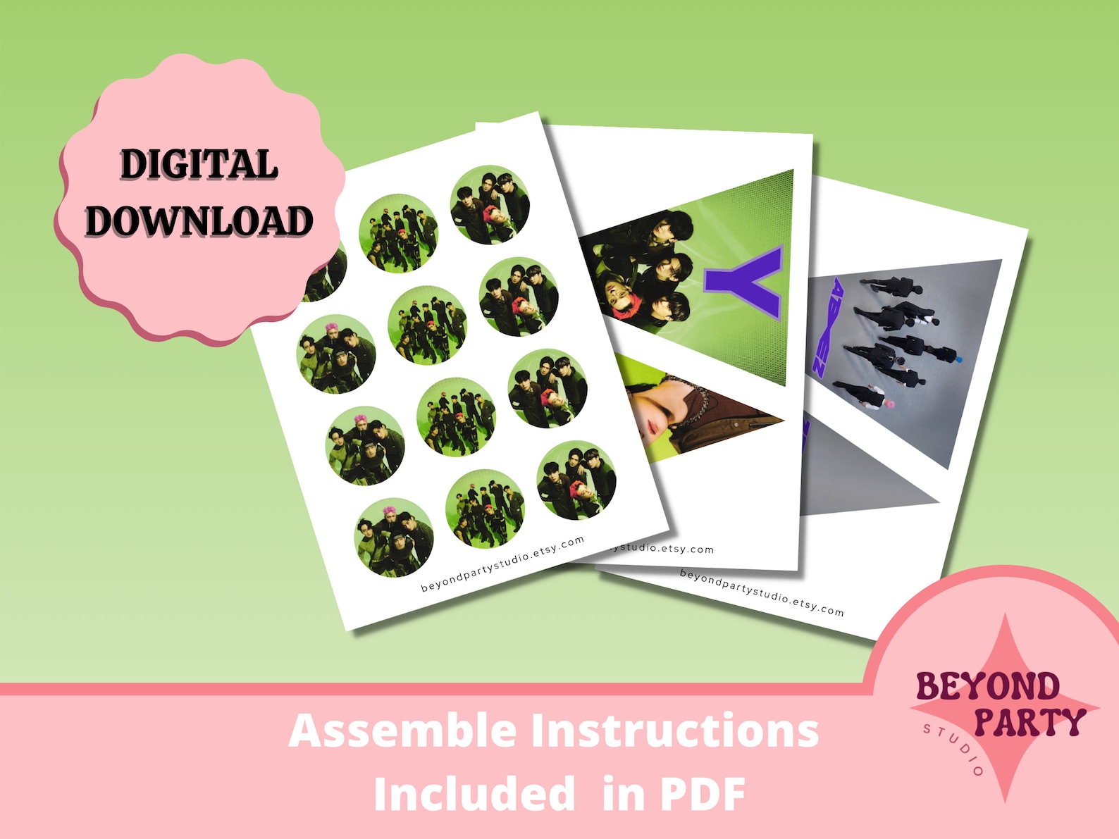 ATEEZ Printable Birthday Banner, Printable Kpop Birthday Decor ...