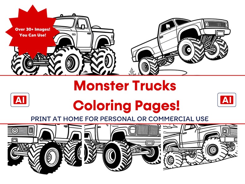 Printable Monster Truck Coloring Pages for Kids - Personal and ...