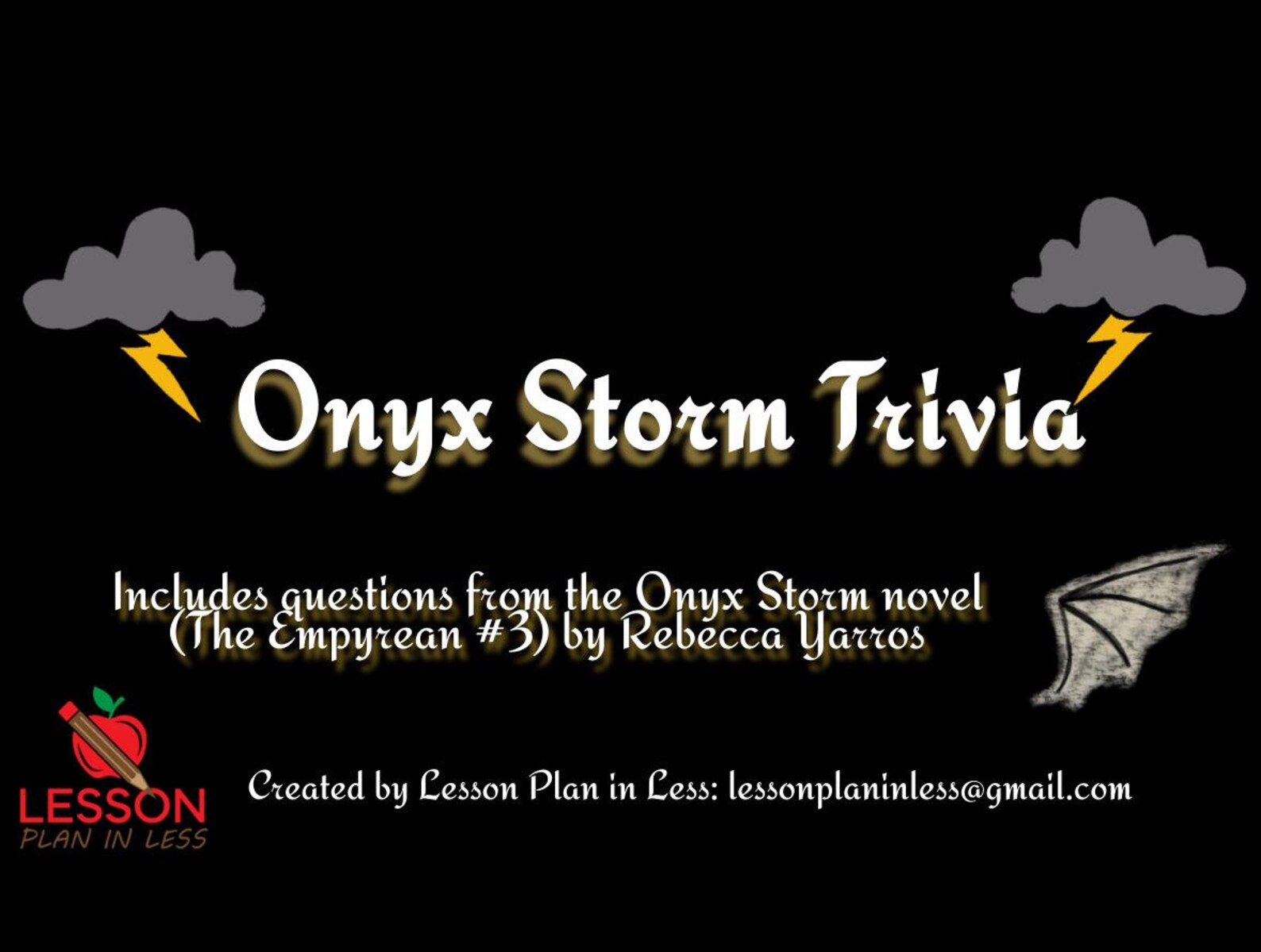 Onyx Storm Trivia Game - Etsy