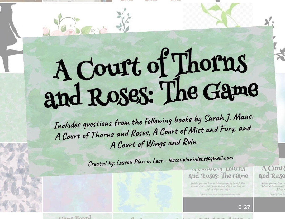 A Court of Thorns and Roses Party Game - Etsy