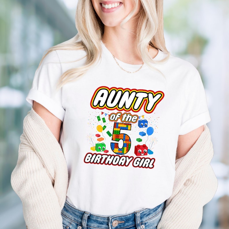Personalized Family Birthday Building Block Shirt: Custom Birthday Tee ...